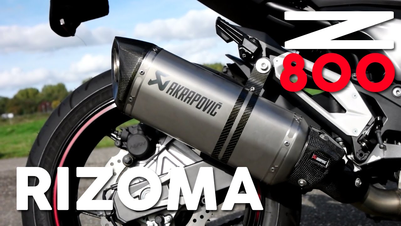 Kawasaki Z800 Rizoma, Akrapovic exhaust sound - YouTube