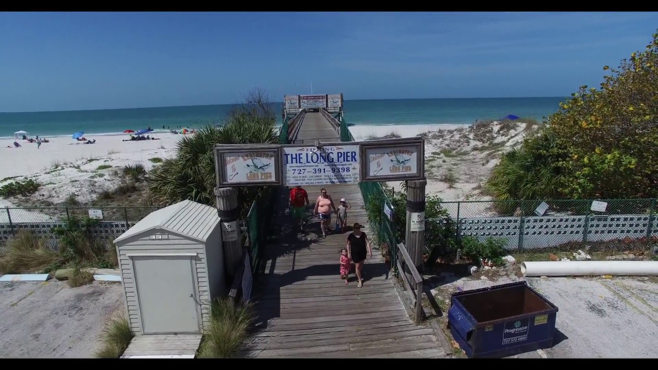 Reddington Beach/Shores Fishing Pier Drone Footage - YouTube
