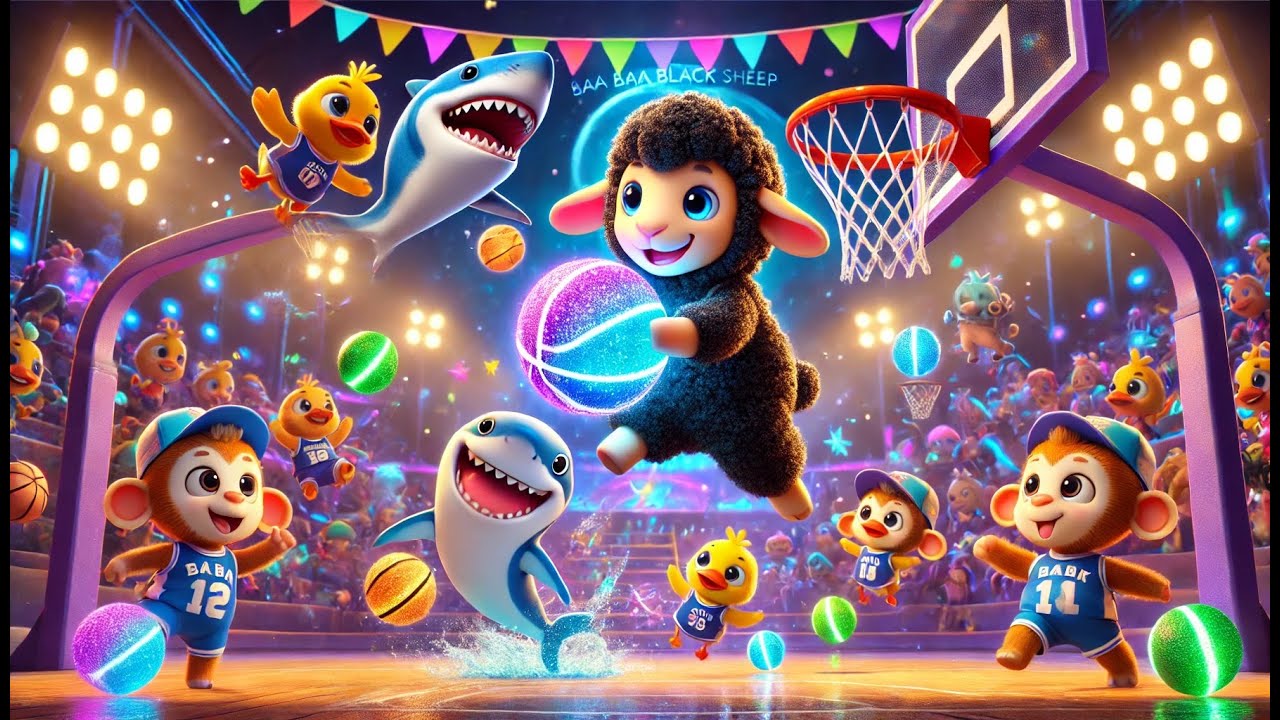 Five Little Ducks, Baby Shark & Itsy Bitsy Spider Play Basketball 🦆🏀 ...