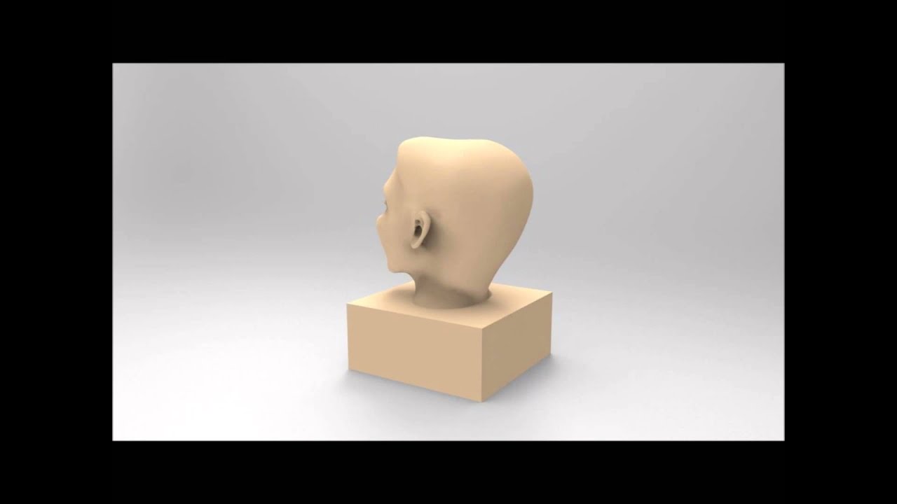 3D CAD model revolving head - YouTube
