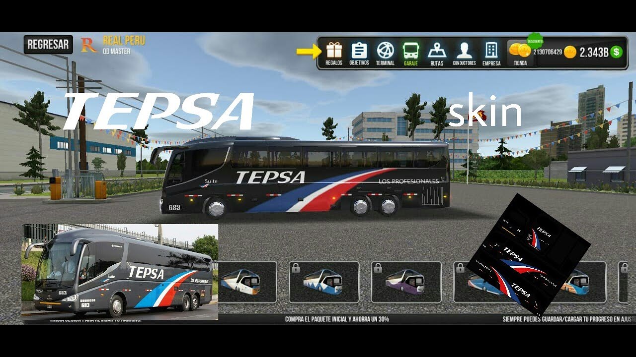 skin peruana:"TEPSA" para bus simulator ultimate - YouTube