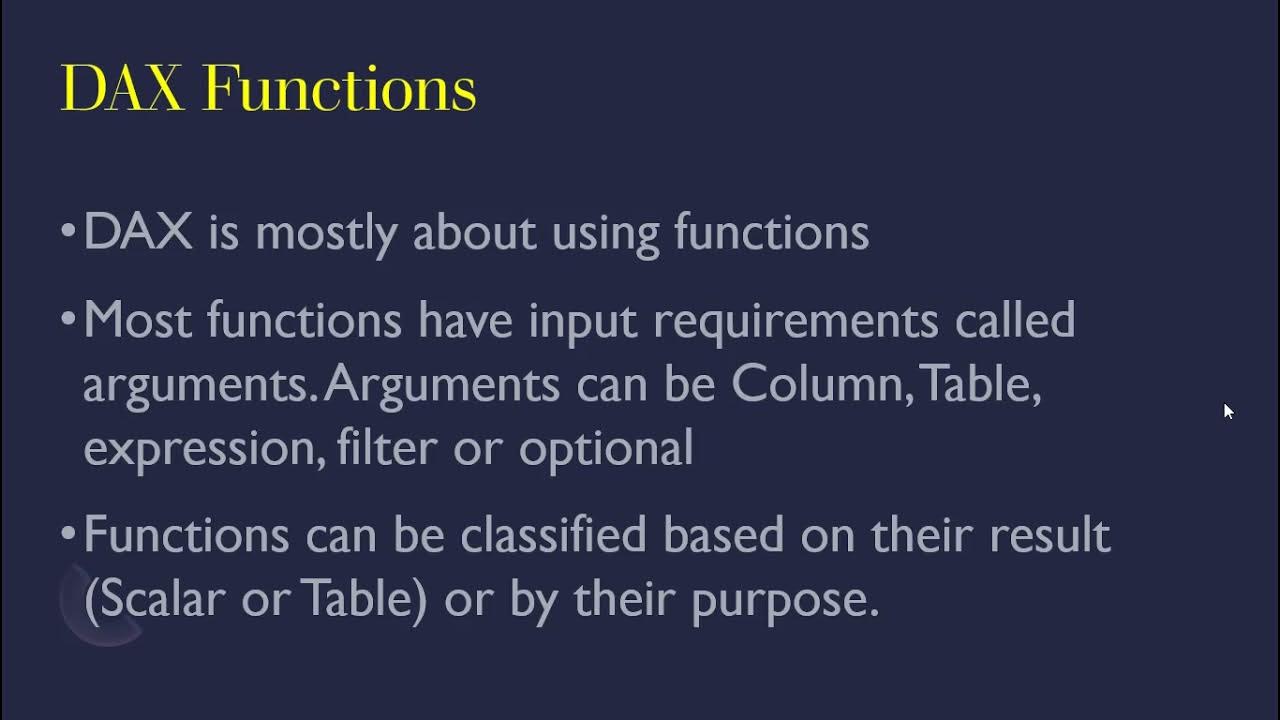 12. Intro to DAX Functions - YouTube