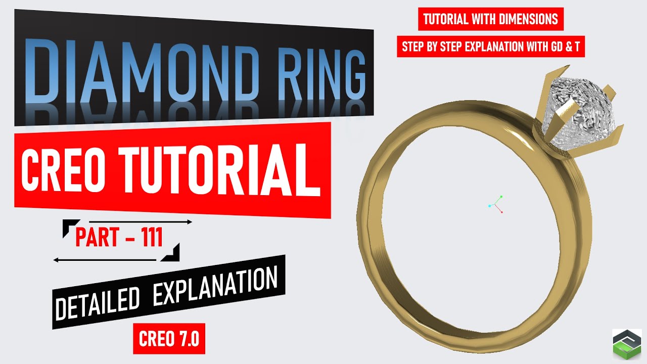 " DIAMOND RING " in Creo, Full tutorial video with detailed explanation ...