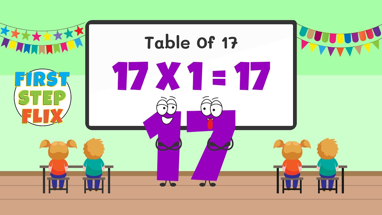 Table of 17 | Learn Multiplication Table of 17 x 1 = 17 | Rhythmic ...