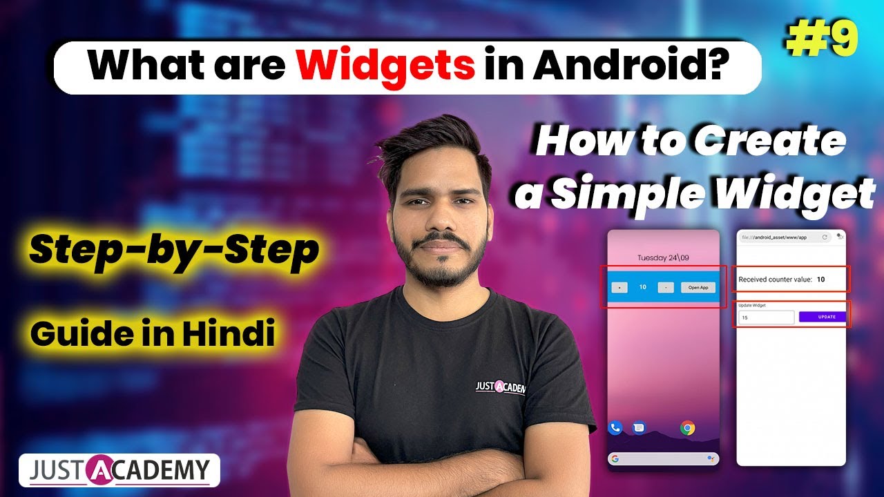 Master Android Widgets with JustAcademy | Android Tutorial for ...