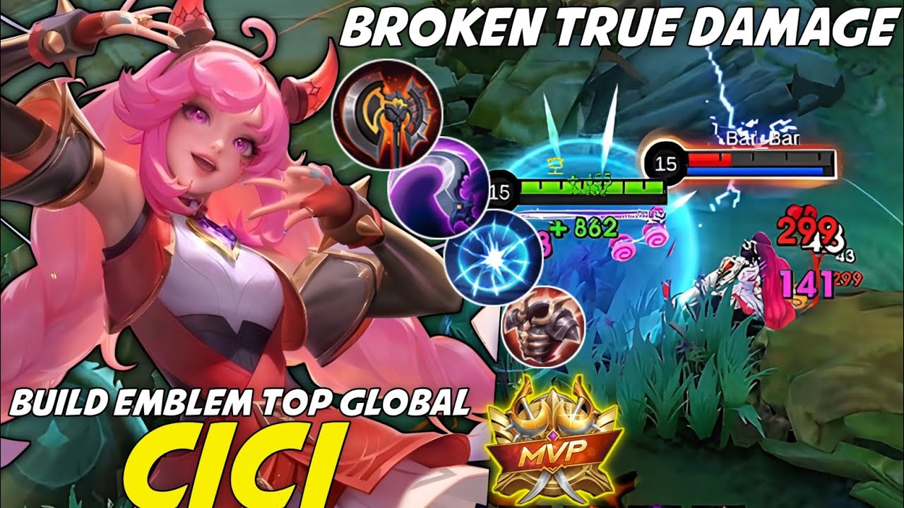 10 KILLS MVP PLAYS + LEGENDARY !! Gameplay Cici Solo Rank Build Emblem ...