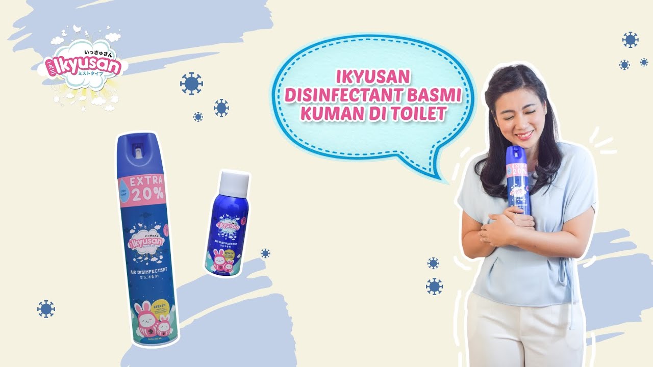 ikyusan air disinfectant basmi kuman di toilet - YouTube