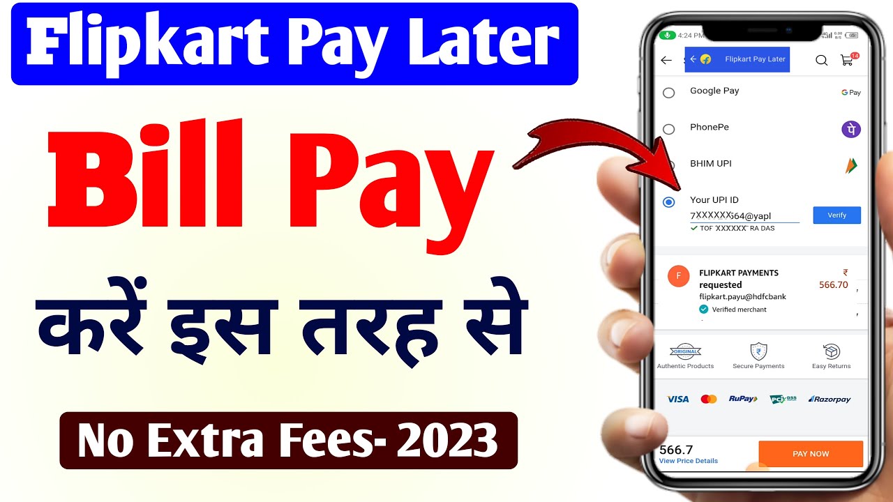 Flipkart pay later bill payment, How to pay bill in flipkart pay later ...
