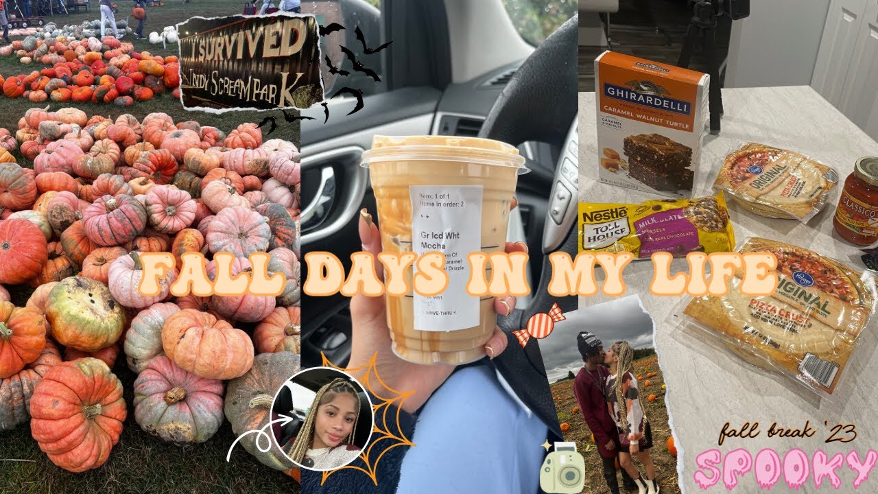 FALL DAYS IN MY LIFE ᥫ᭡ | pumpkin patch date, sleepover, haunted house, & more! - YouTube