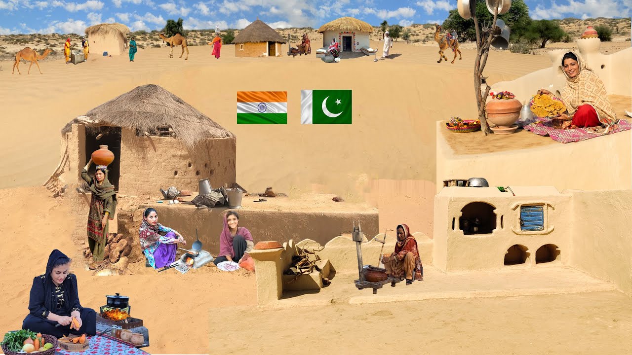 Beautiful Village Life Pakistan | Village Women Routine | Desert ...