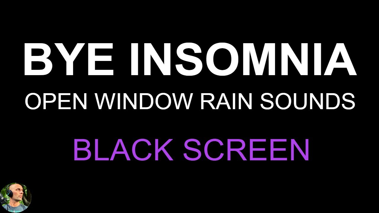 Open Window Rain Sounds For Sleeping, Heavy Rain NO THUNDER, BLACK ...