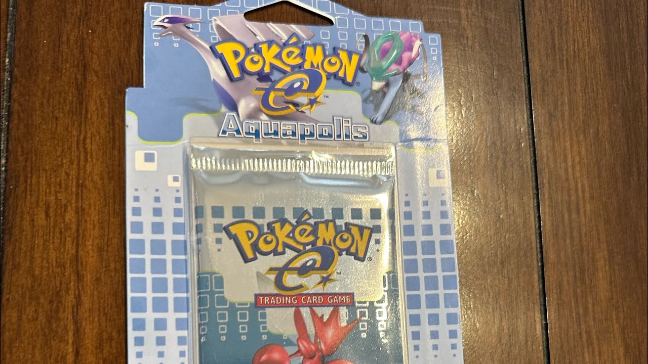 A 21 year sealed Pokémon aquapolis pack being opened - YouTube