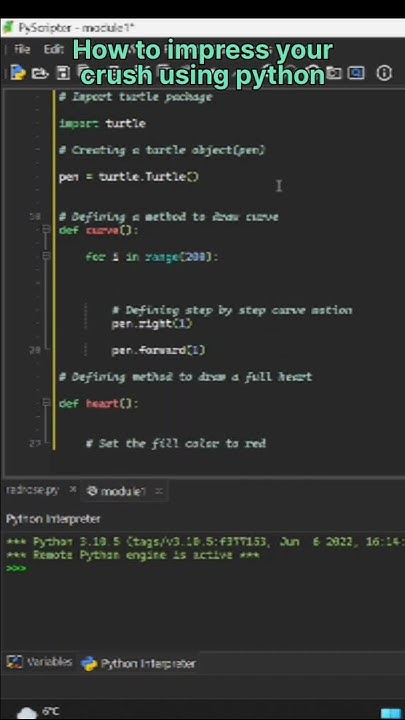 How to impress your crush using python 😉 ️ - YouTube