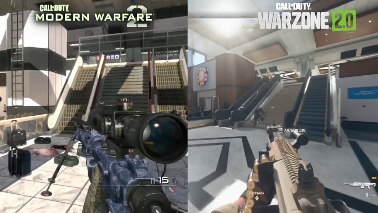 Warzone 2.0 VS Mw2 Terminal Map comparison - YouTube
