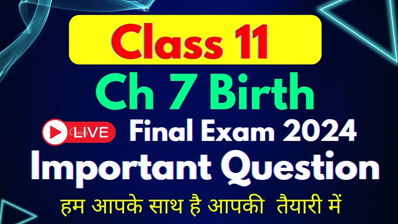 Class 11 English || Ch - 7 Birth || Important Question & Answer ...