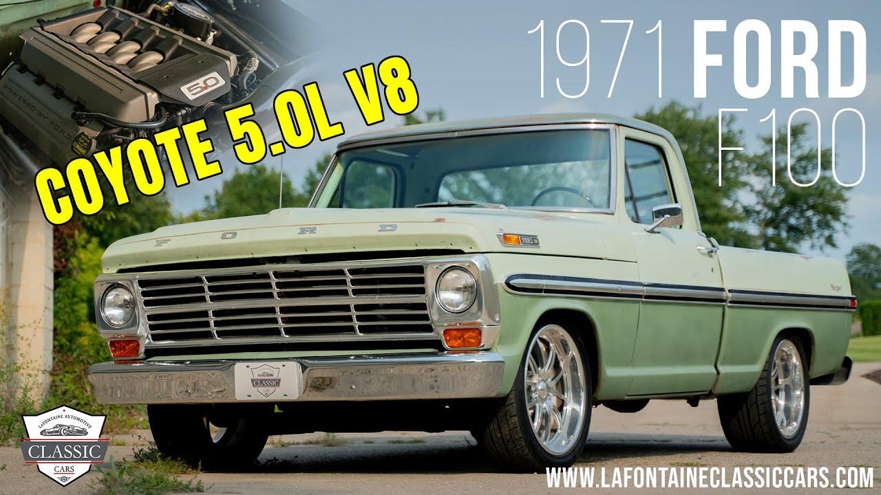 1971 Ford F100 V8 Coyote 5.0 Swapped!! - YouTube