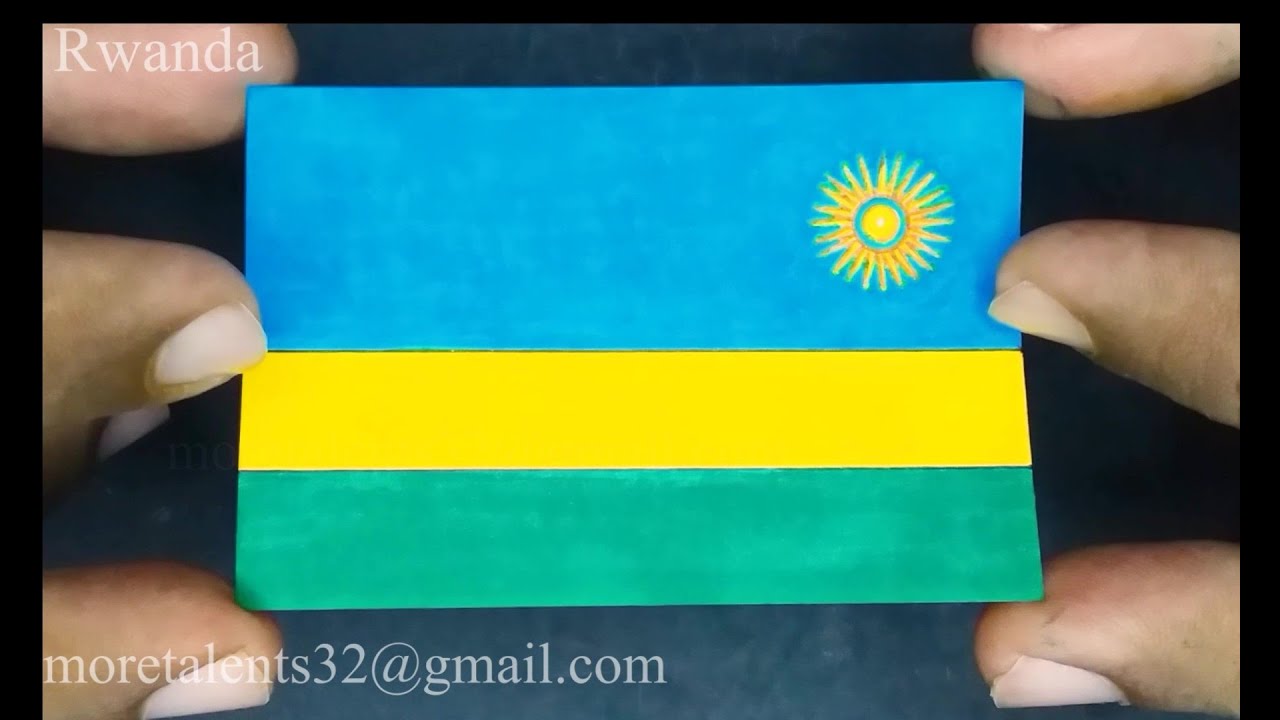 Draw a proportional Rwanda Flag while National Anthem ibendera ry ...