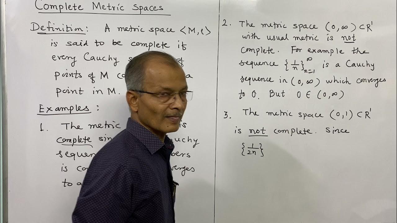 Real Analysis: Complete Metric Spaces: Definition and examples. Lect. 17.#realanalysis # ...