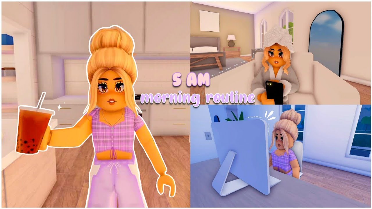 5 am morning routine | Berry avenue | roblox Roleplay - YouTube