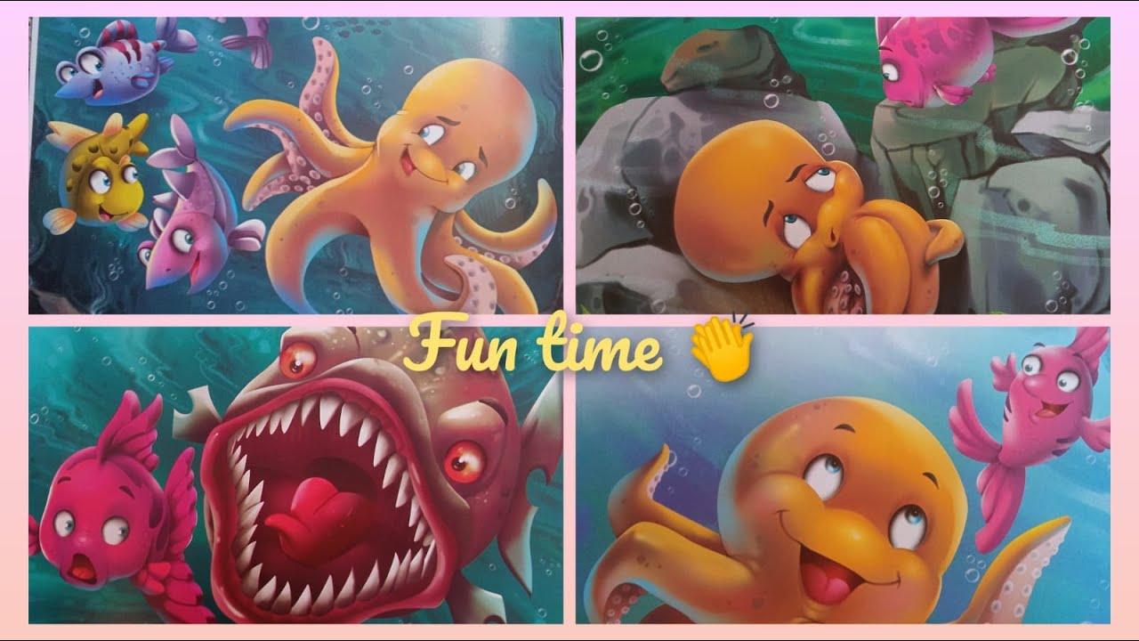 Otto the shy *OCTOPUS* kids story time/English story/moral/octopus ...