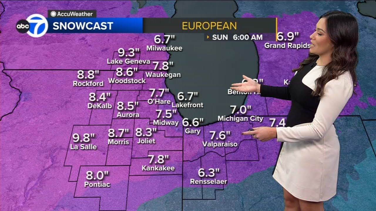 ABC7 Chicago AccuWeather Forecast: 11 a.m. Saturday Winter Storm Update ...