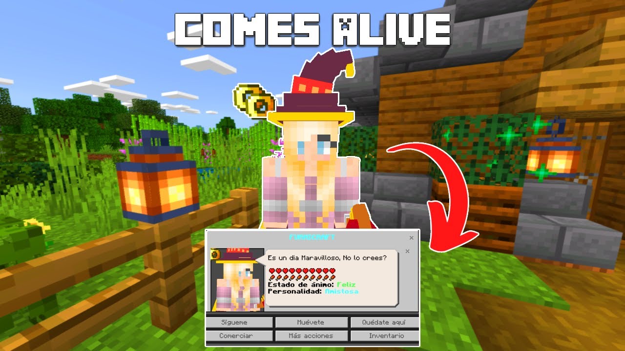 El MEJOR MOD COMES ALIVE PARA MINECRAFT PE 1.20 | Addon - YouTube