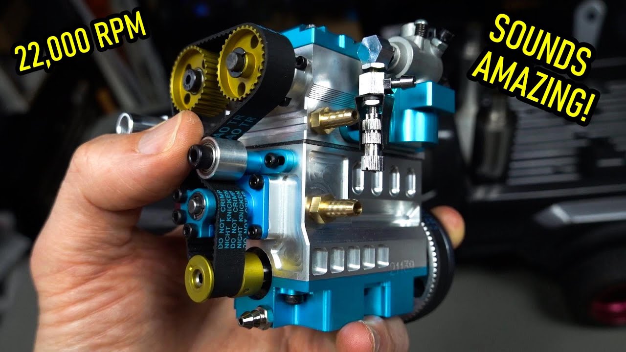 TWIN CYLINDER 22,000RPM 4 STROKE NR200 FIRST START UP - AWESOME ENGINE ...