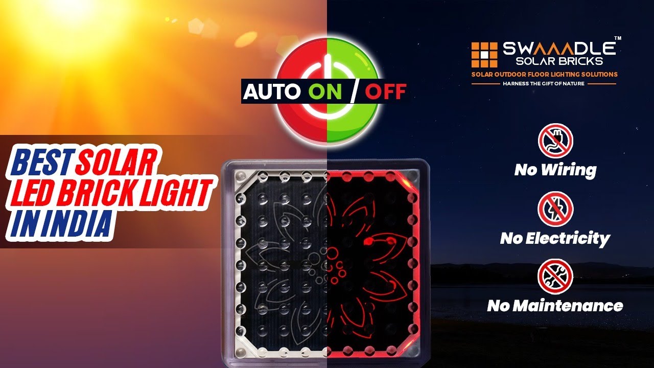 Swaaadle Solar Bricks | Auto On/Off | Best Solar LED Brick Lights for ...