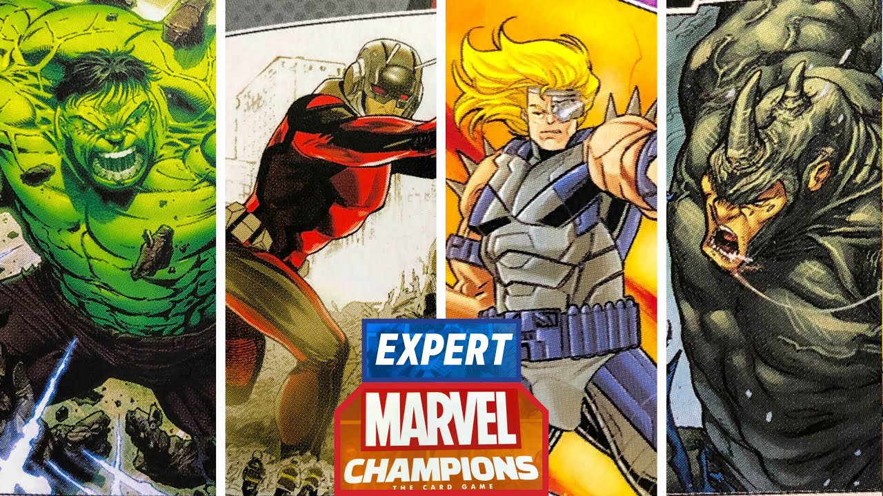 MARVEL CHAMPIONS the Card Game | ANT-MAN and HULK take on Expert RHINO ...