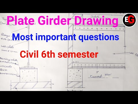 Plate Girder || कैसे बनाएं plate Girder की Drawing civil engineering ...