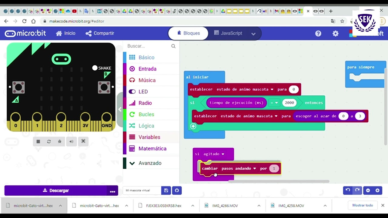 MICROBIT PASO A PASO MASCOTA VIRTUAL COMPLETO - YouTube