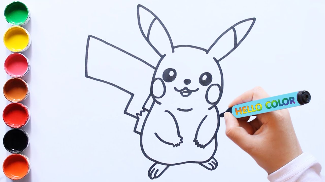 How to draw Pikachu | Pokemon easy | step by step drawing tutorial for ...