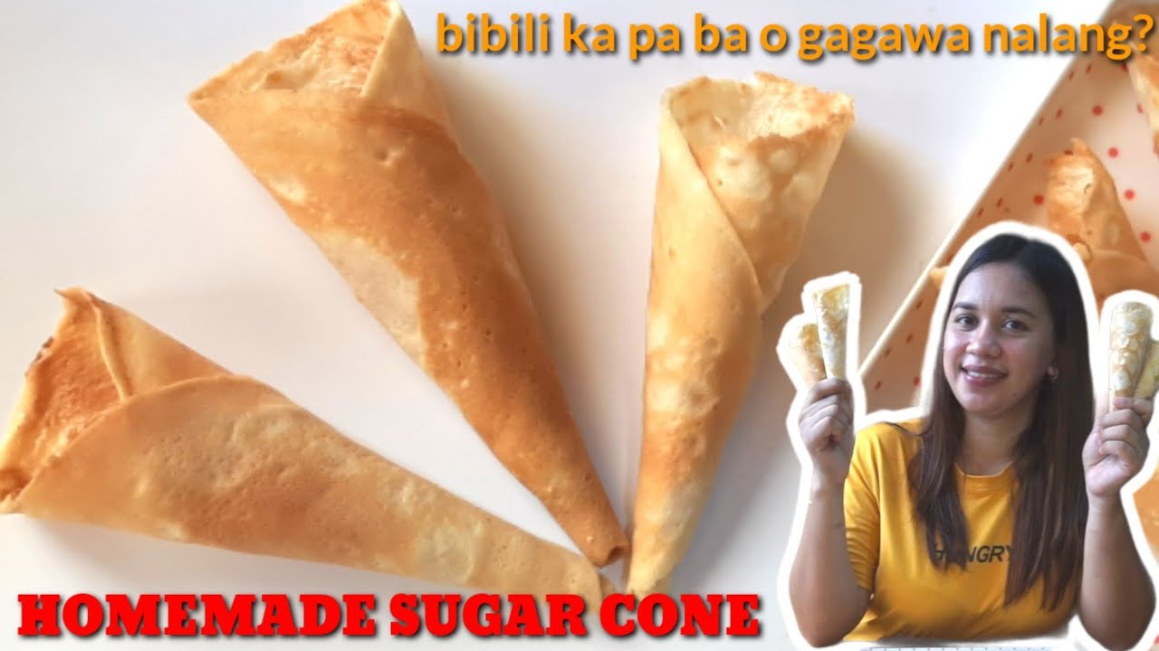 5 SIMPLE INGREDIENTS LANG! HOMEMADE SUGAR CONE/APA RECIPE - YouTube