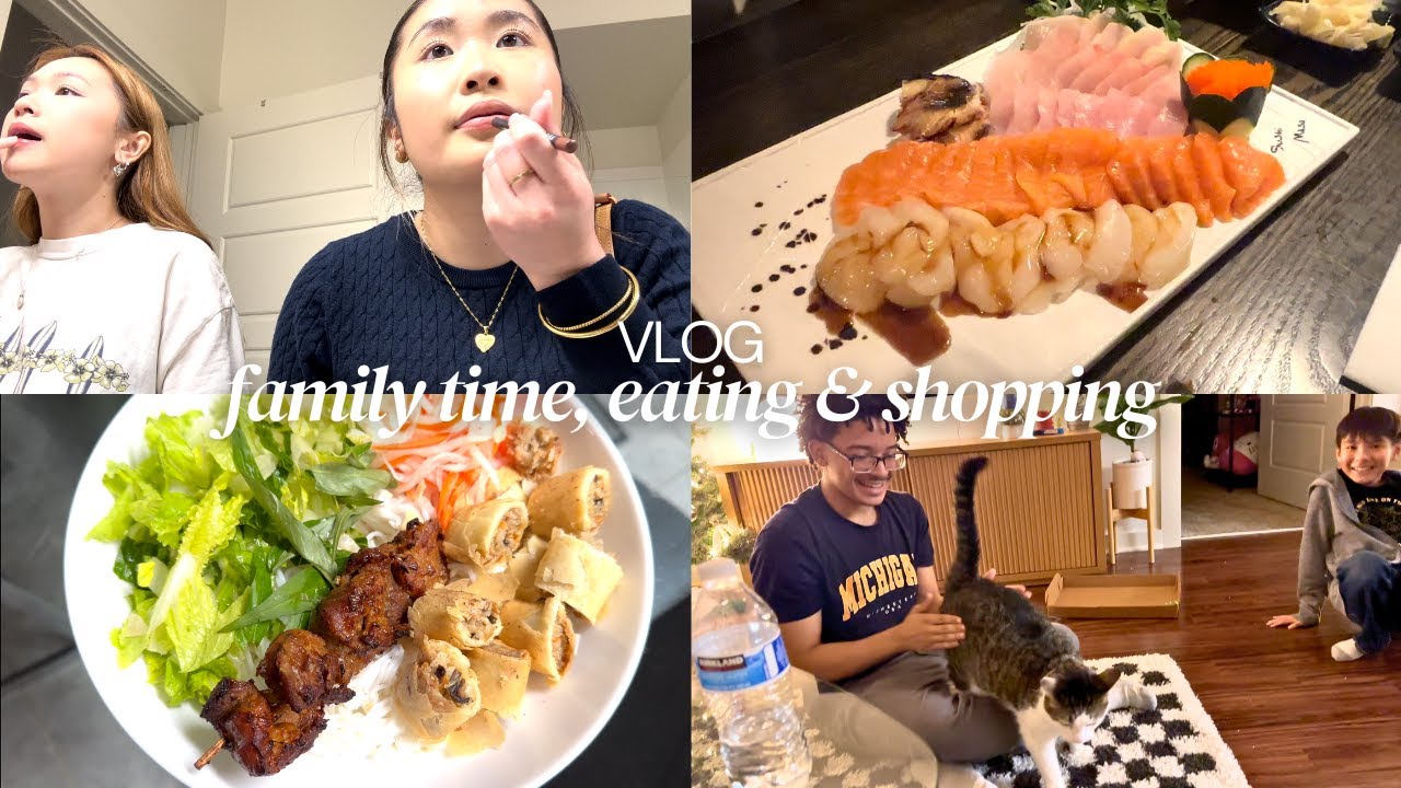 VLOG: family time, eating & shopping - YouTube
