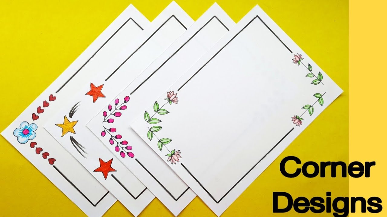 4Corner Designs/Border Designs for Project/Project File Decoration ...