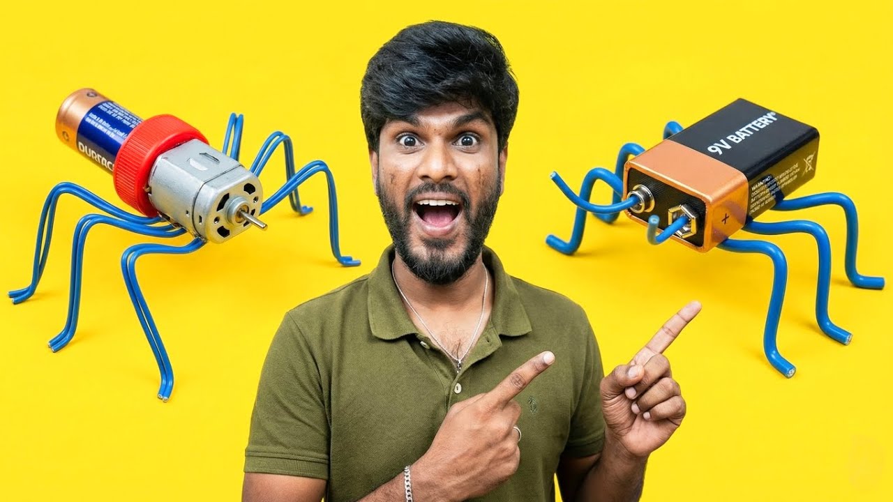 DC Motor Spider & Battery Powered Bug | These Bugs Move Using Battery 😱 ...