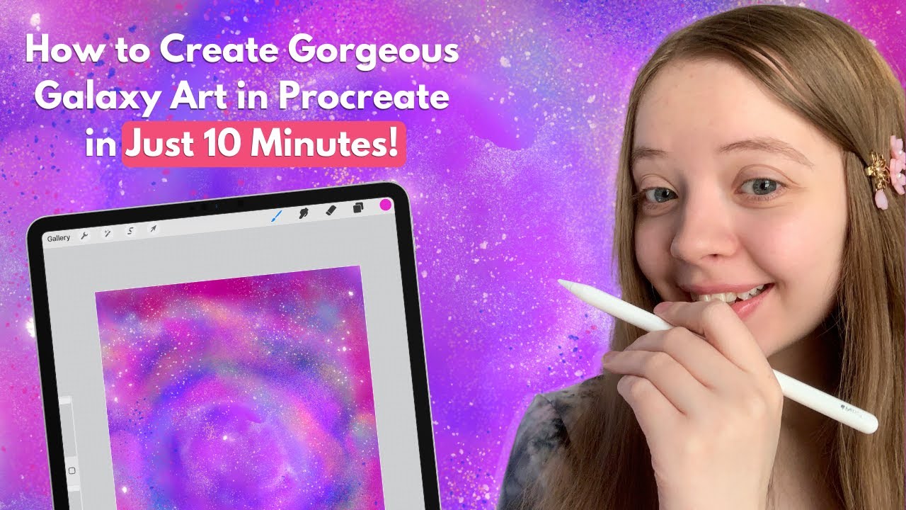 How To Create Easy Galaxy Procreate Art In Less Than 10 Minutes - YouTube