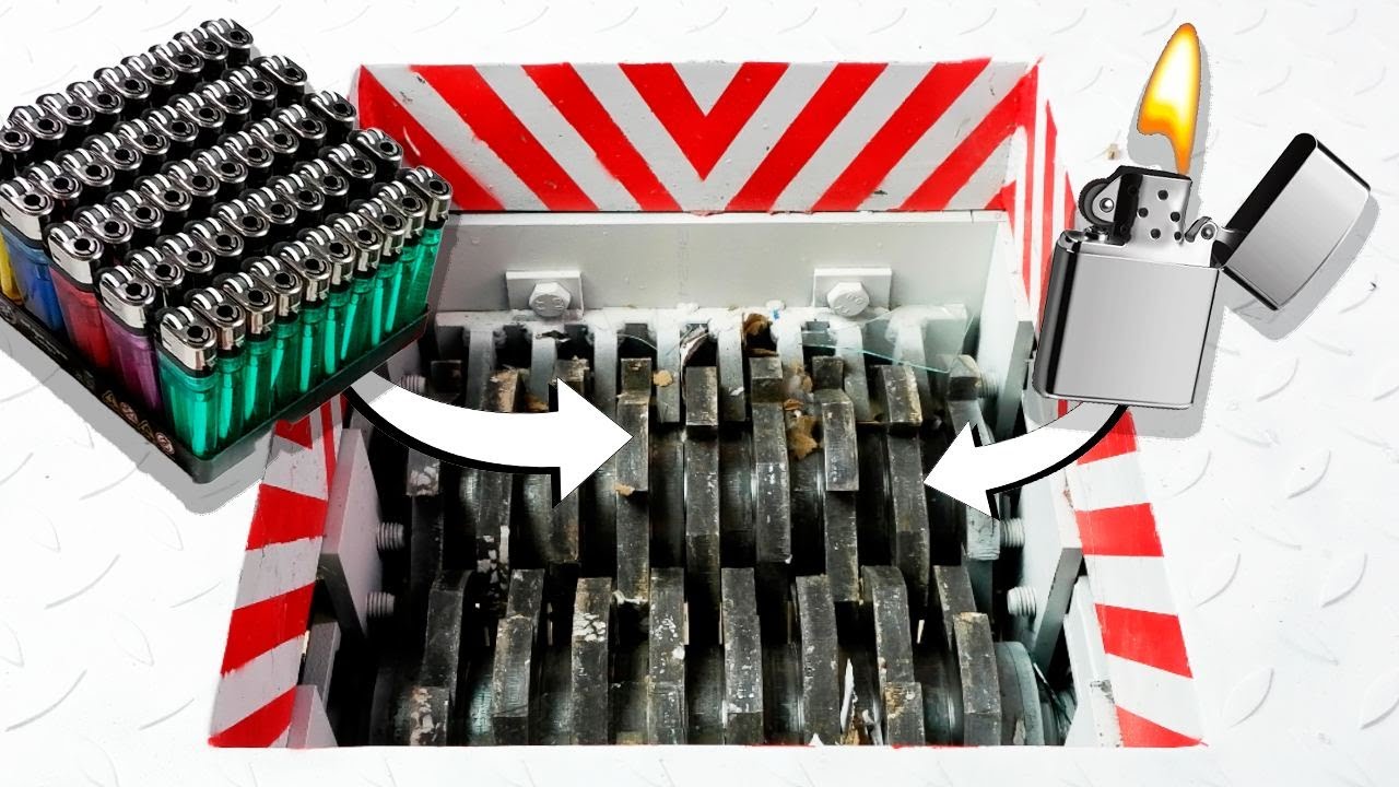 LOTS OF LIGHTERS | Crushing different lighters asmr - YouTube