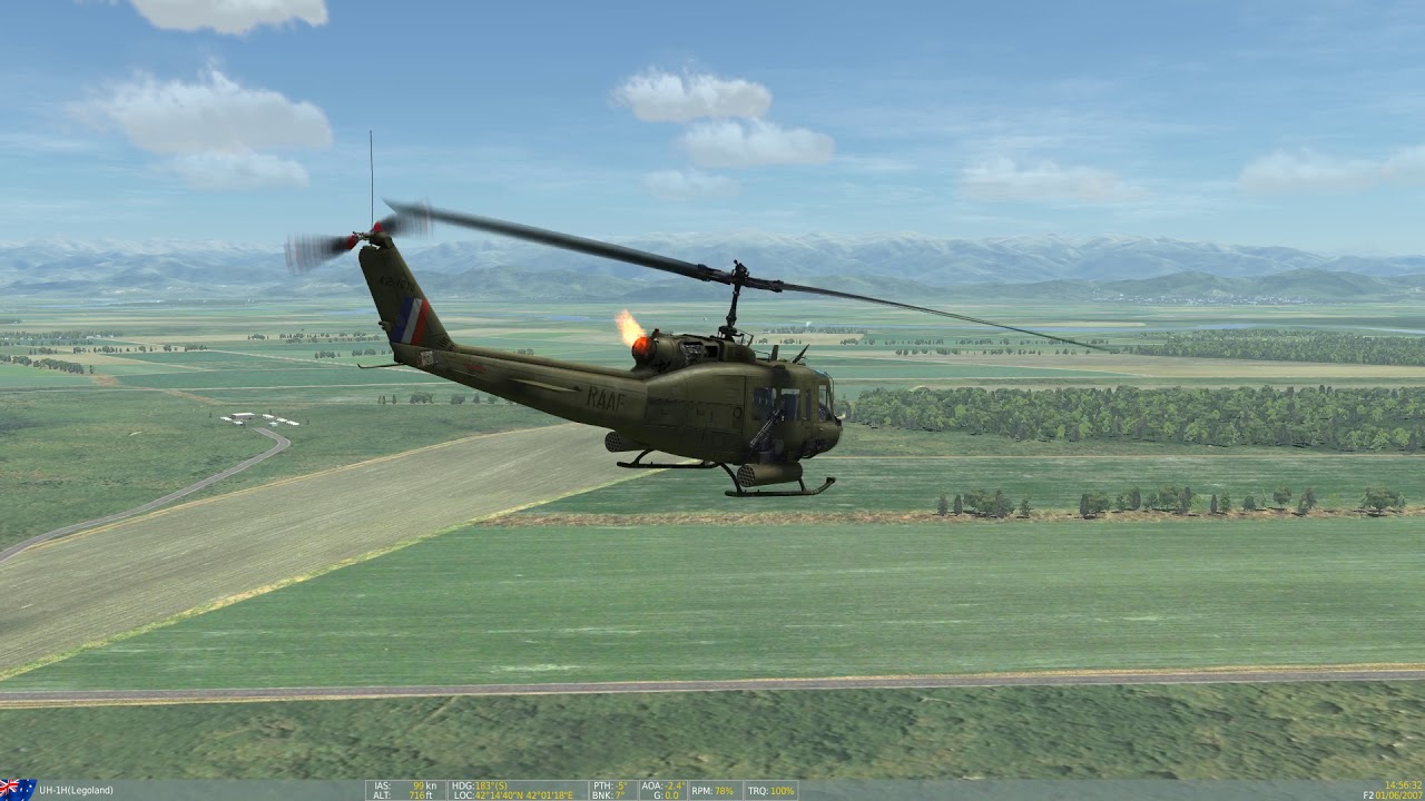 DCS Huey engine failure and autorotation 1.5.8 - YouTube