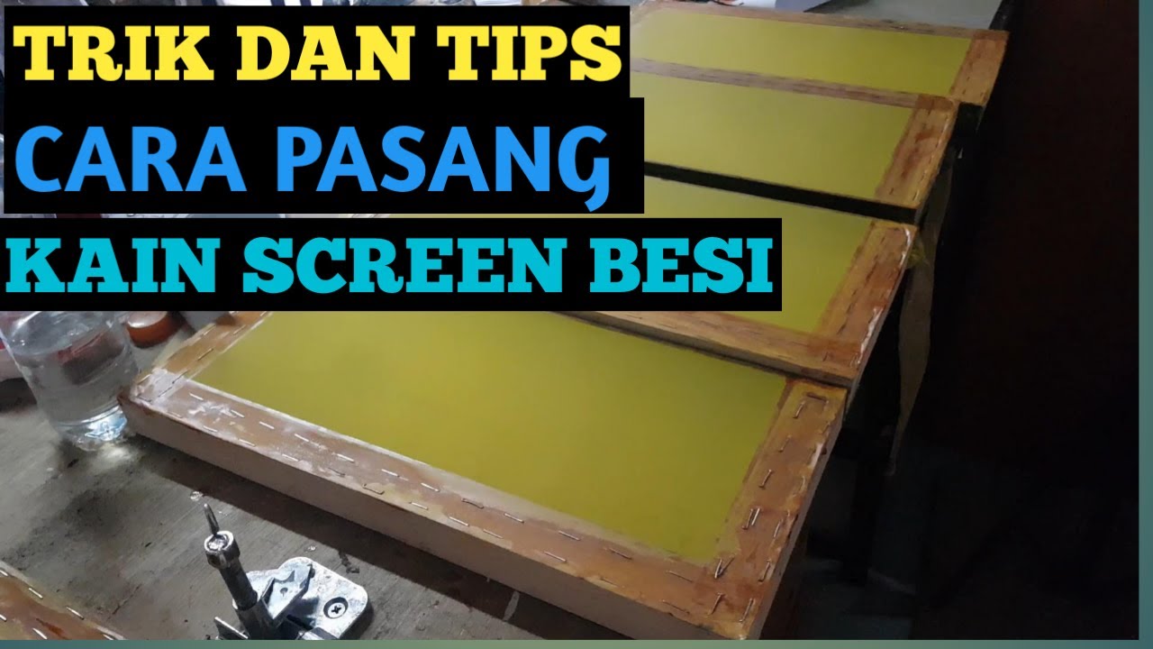 TIPS DAN TRIK CARA PASANG KAIN SCREEN SABLON CUP - YouTube