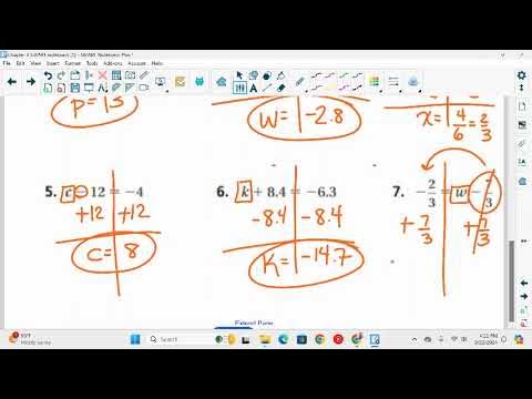 4.1 Big Ideas 7th Grade Math Solving Equations using Addition or ...