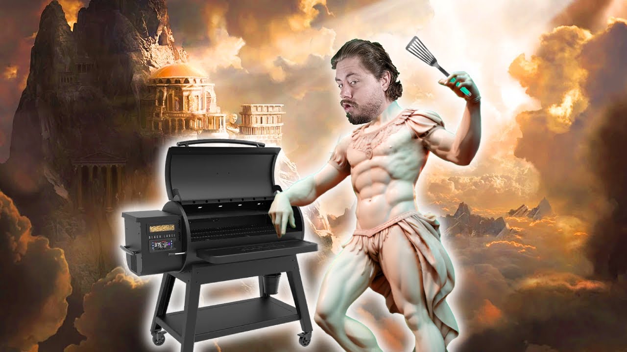 Greek God of Grilling Burgers - YouTube