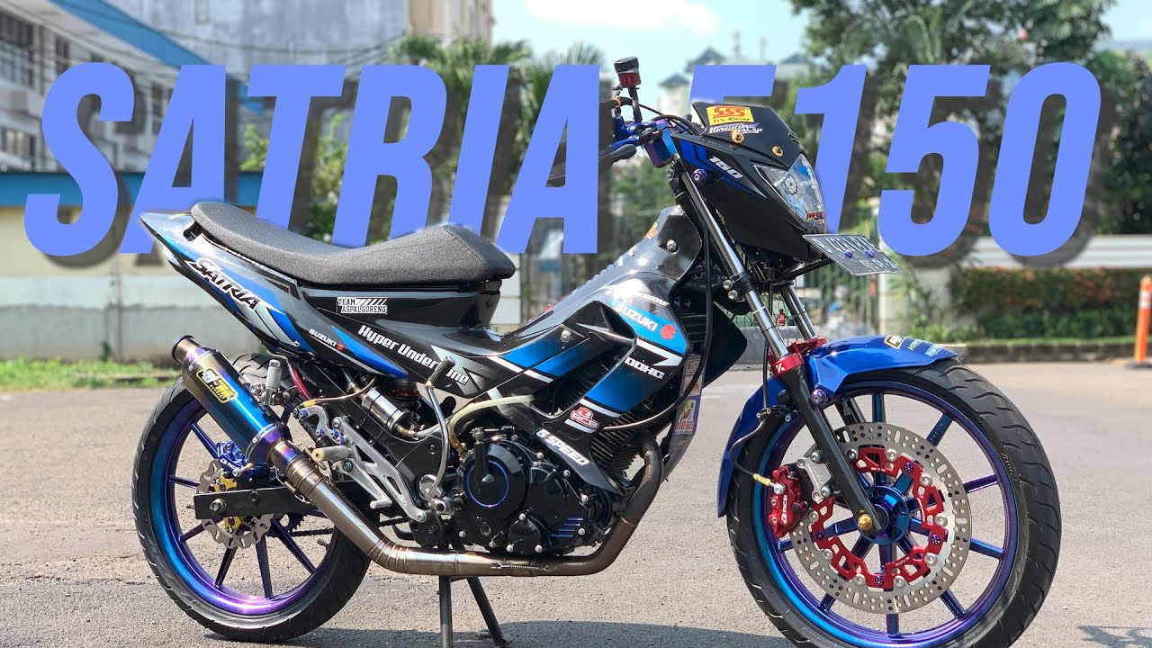 Biru Bunglonnya Eye Catching Euy! - Review Satria FU Modifikasi - YouTube