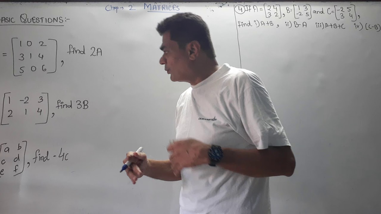 Chapter 2. Matrices (Part 1) - YouTube