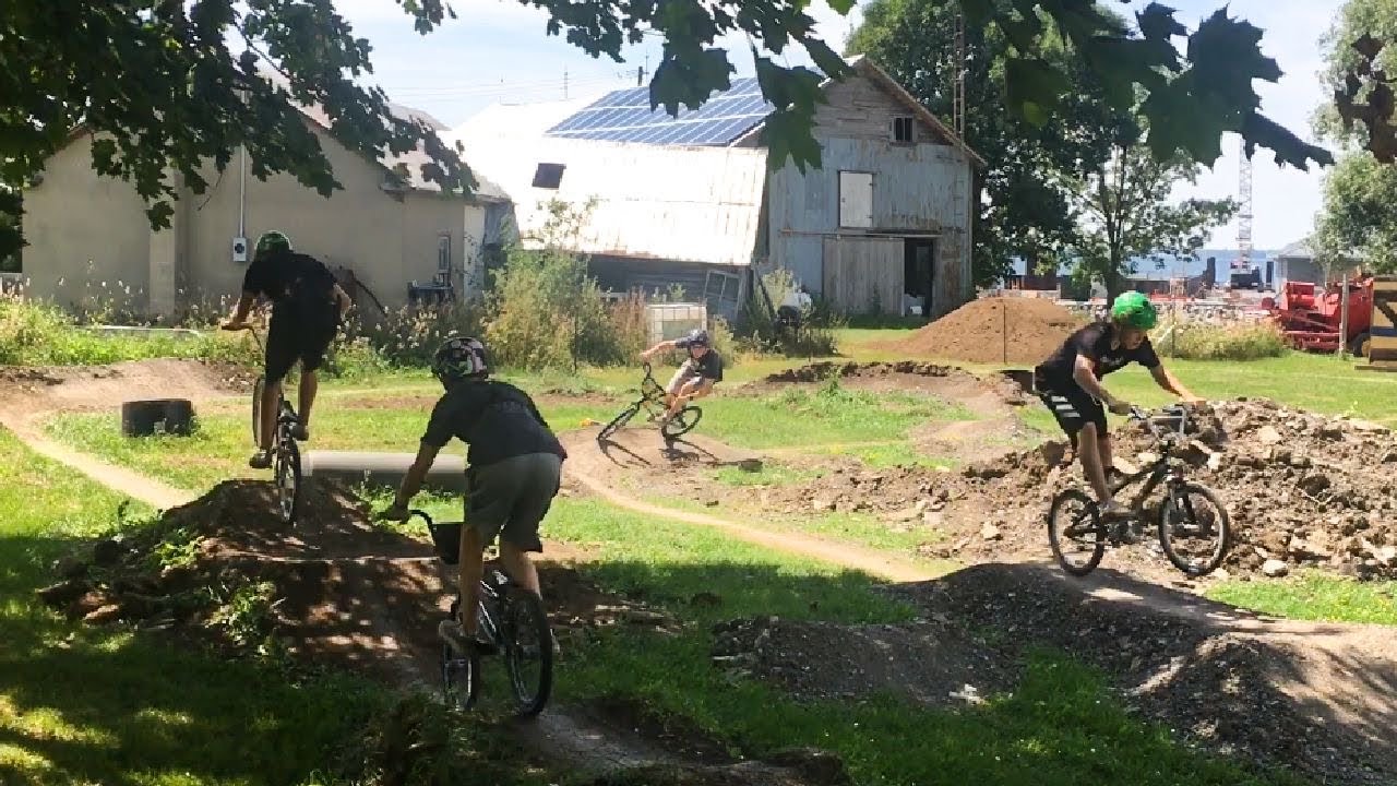 Riding My Friend’s Backyard BMX Track! - YouTube