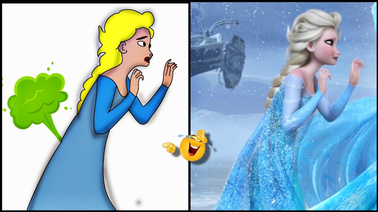 🤣 Frozen 2 Elsa funny Drawing memes - Try not To laug | Funny Art Meme ...