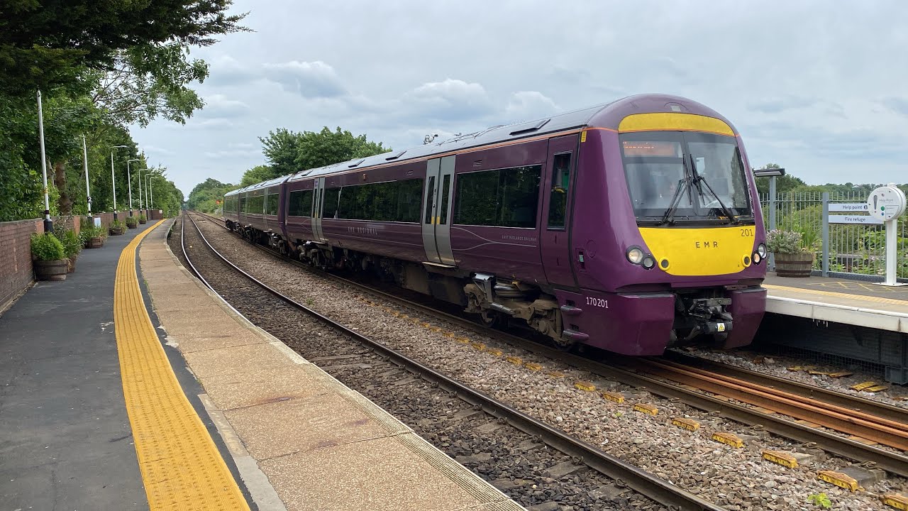 EMR triple DMU 170201 14:14 Lea Road Gainsborough 13/6/2024 - YouTube