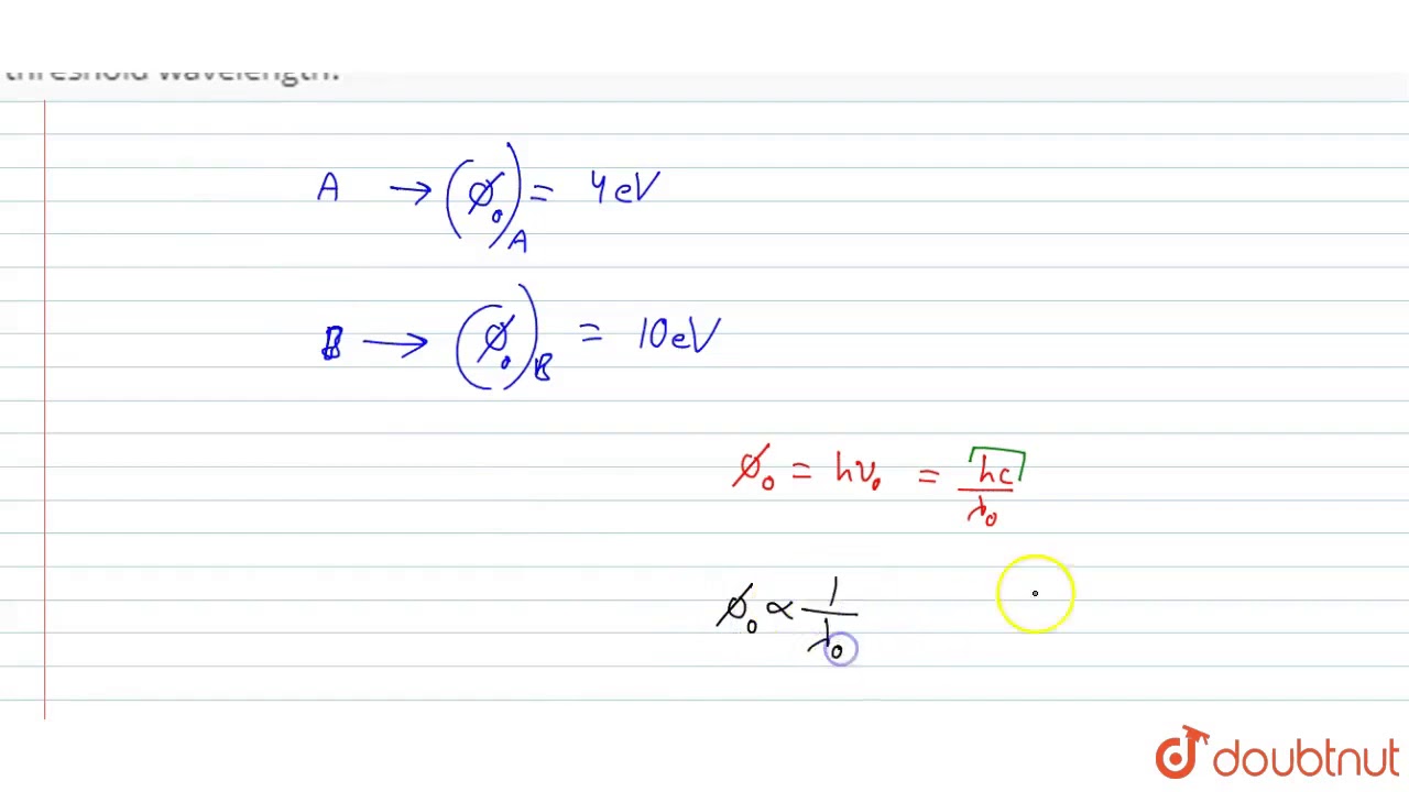 Two metals A and B have work functions 4 eV and 10 eV respectively ...