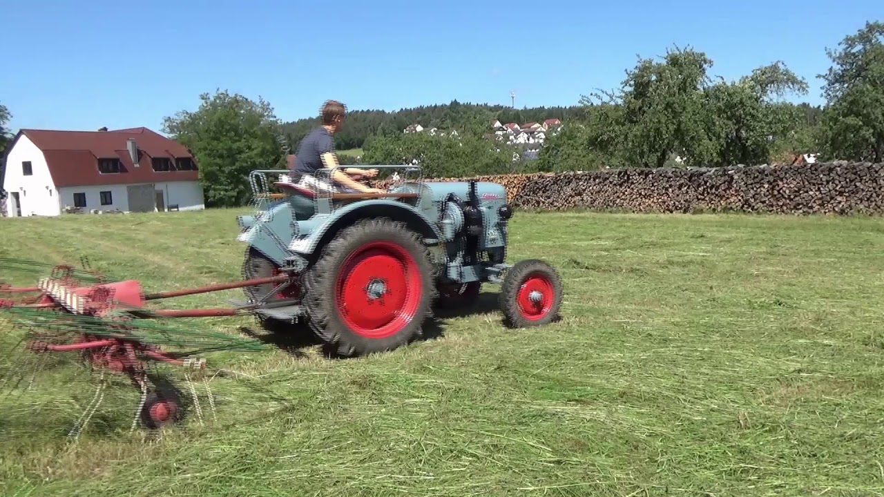 Eicher ED 16/2 beim Heuwenden - YouTube