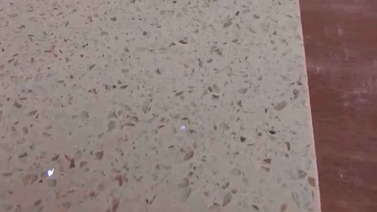 Cream Starlight Quartz Stone Kitchen Worktop by Urban Quartz - YouTube